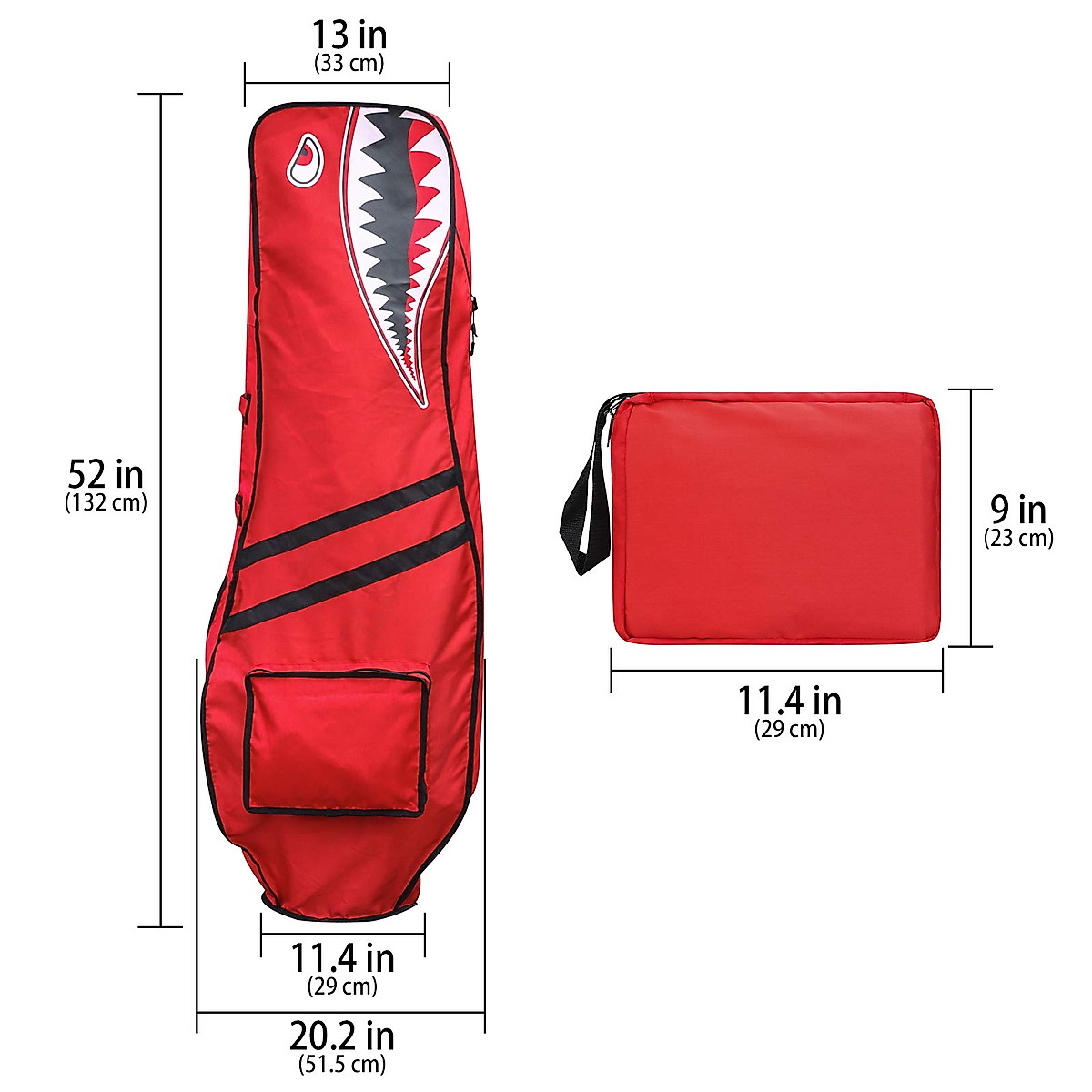Golf Bag Rain Covers Travel Bag Dustproof Waterproof Foldable Golf Protection Accessories Multi Color (Red)