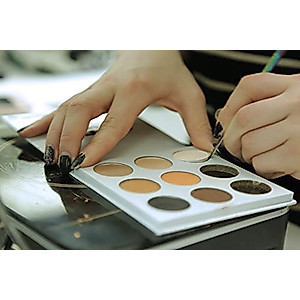 Z Palette De-Potting Spatula, Dual-Ended Multicolor Steel Tool for Makeup Palettes, Empty Magnetic Palette Compatible, Professional Mixing & Blending, Iridescent Finish, 6.5" Length