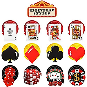 30PCS Casino Hanging Swirls Casino Theme Party Decorations Poker Theme Birthday Party Ceiling Hangings for Las Vegas Casino Night Party Favor Spiral Ornaments