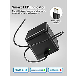 Adaptom Hero 10 Battery 3-Pack, 3-Channel USB Storage Quick Charger for gopro Hero 10 9 Battery, Fully Compatible with Gopro Hero 10 Gopro Hero 9 Black Official