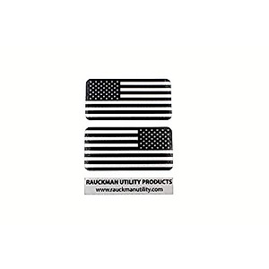 Black Ops Reflective USA Flag Hard Hat Stickers - Engineer Grade - 1" x 2" - Qty 2 - Made in The USA