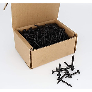 LLAMA Fastener Drywall Screws #6x1-1/4” - Coarse Threaded Black Phosphate Screws, Pay 1.0LB Now GET 1.2LB