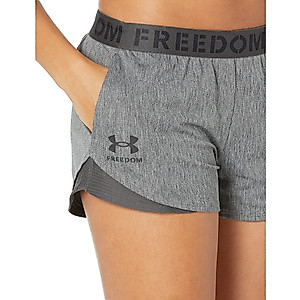 Under Armour Womens New Freedom Playup Shorts, Jet Gray/Black, Large US