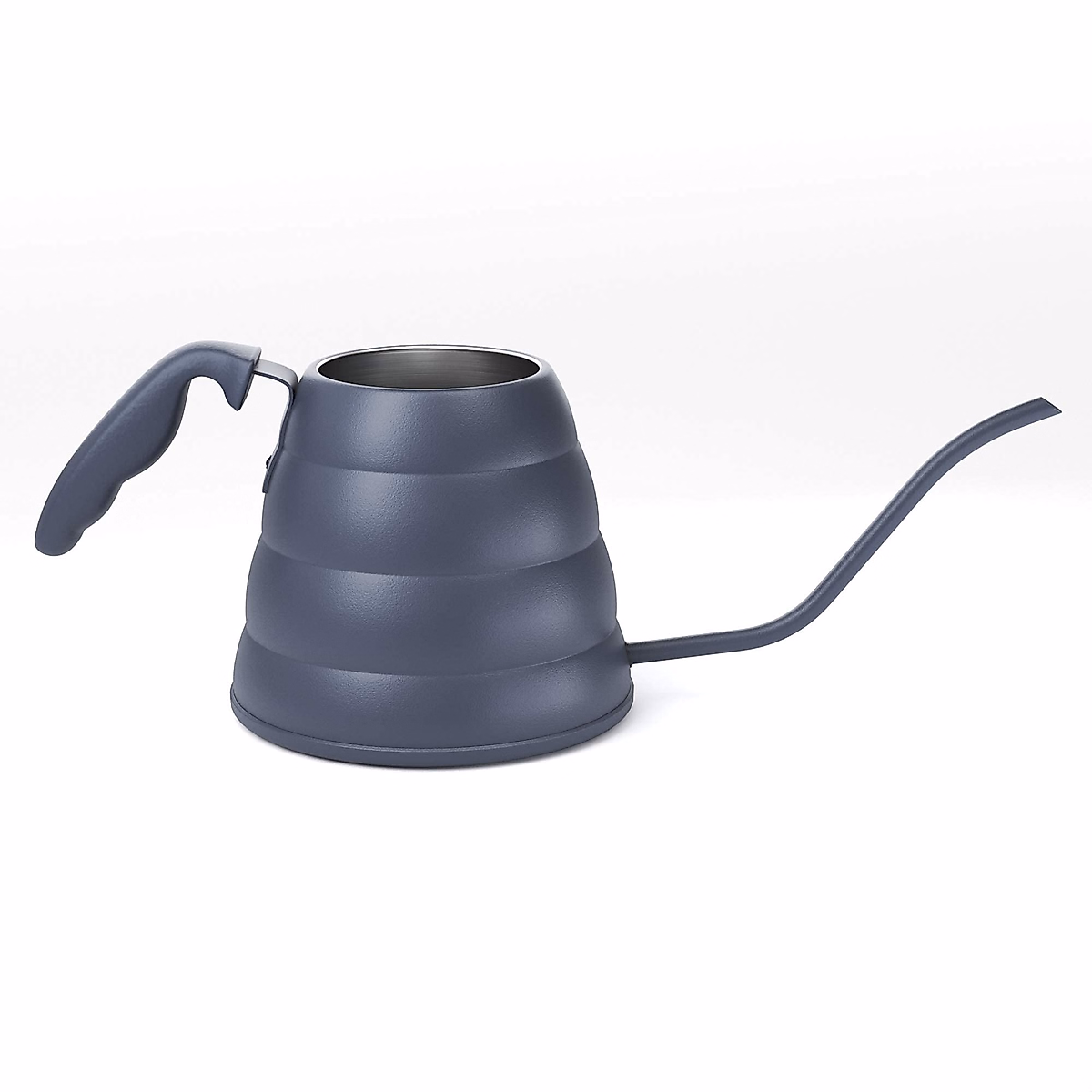 Small Watering Can for Indoor Plants - Comfort Grip, Long Reach Gooseneck Spout for Precision Pouring House Plants by Kensington London - Home and Garden, Powder-Coated Stainless Steel Metal - 38oz