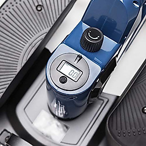 JFIT Under Desk and Stand Up Mini Elliptical/Stepper w/Adjustable Angle, Navy/Black