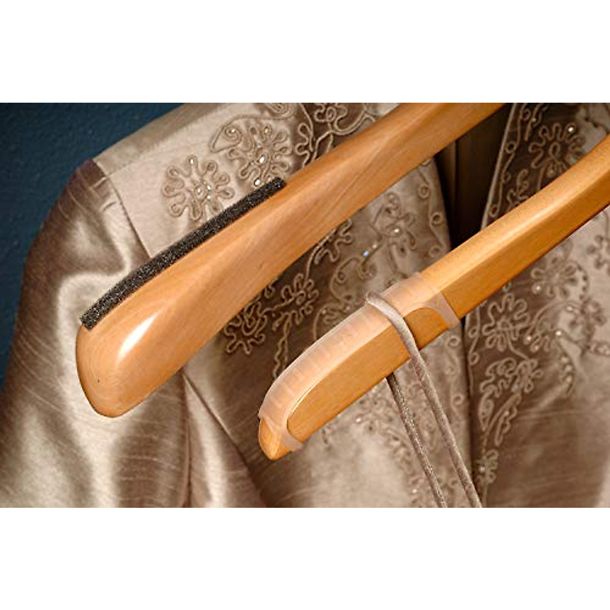 The Great American Hanger Company Dark Grey Adhesive Strips, Box of 100 Non-Slip Grips Compatible with All Hanger Types