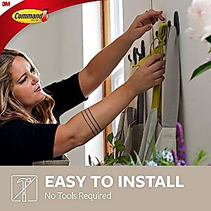 Command Forever Classic Large Metal Wall Hooks, Damage Free Hanging Wall Hooks with Adhesive Strips, No Tools Wall Hooks for Hanging Decorations in Living Spaces, 2 Metal Hooks and 4 Command Strips