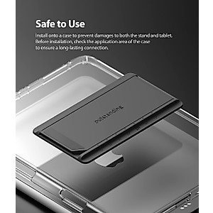 Ringke Outstanding Universal Tablet Stand Spring-Action Kickstand Multi Angle Adhesive Attachment for iPad Tablets, E-Reader, and More - Dark Gray