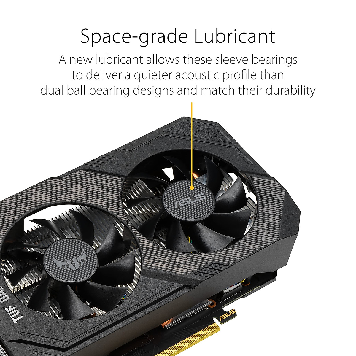 ASUS TUF Gaming NVIDIA GeForce GTX 1660 Ti EVO OC Edition Graphics Card (PCIe 3.0, 6GB GDDR6, HDMI 2.0b, DisplayPort 1.4, Space-Grade Lubricant, Compact Design, GPU Tweak II)