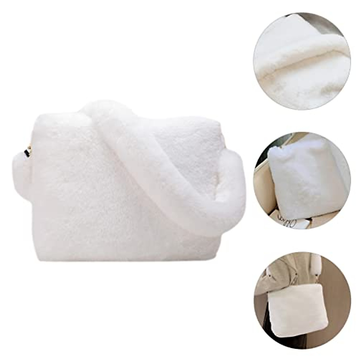 Plush Underarm Bag Fluffy Large Tote Handbag Fashion Color Shoulder Bag Crossbody Messenger Bag for Women Girls