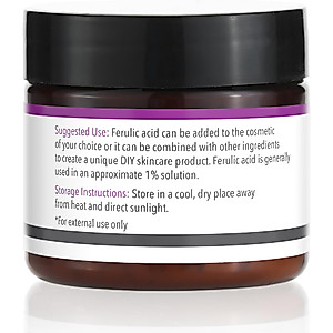 Pure Ferulic Acid Powder | Stabilizes Vitamin C | for use in DIY Creams and serums