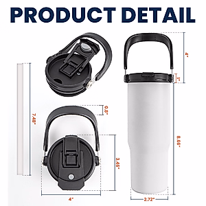 Macorner Sports Personalized 30oz Tumbler With Handle, Sport Gifts For Son, Daughter, Player Basketball, Baseball, Football