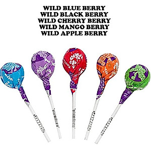 Tootsie Pops Assorted Wild Berry Flavors with Chocolatey Center, 3.75 Pound, 100 Count (Pack of 1), Peanut Free, Gluten Free