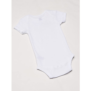 Gerber Baby 5-Pack Solid Onesies Bodysuits, White, 3T