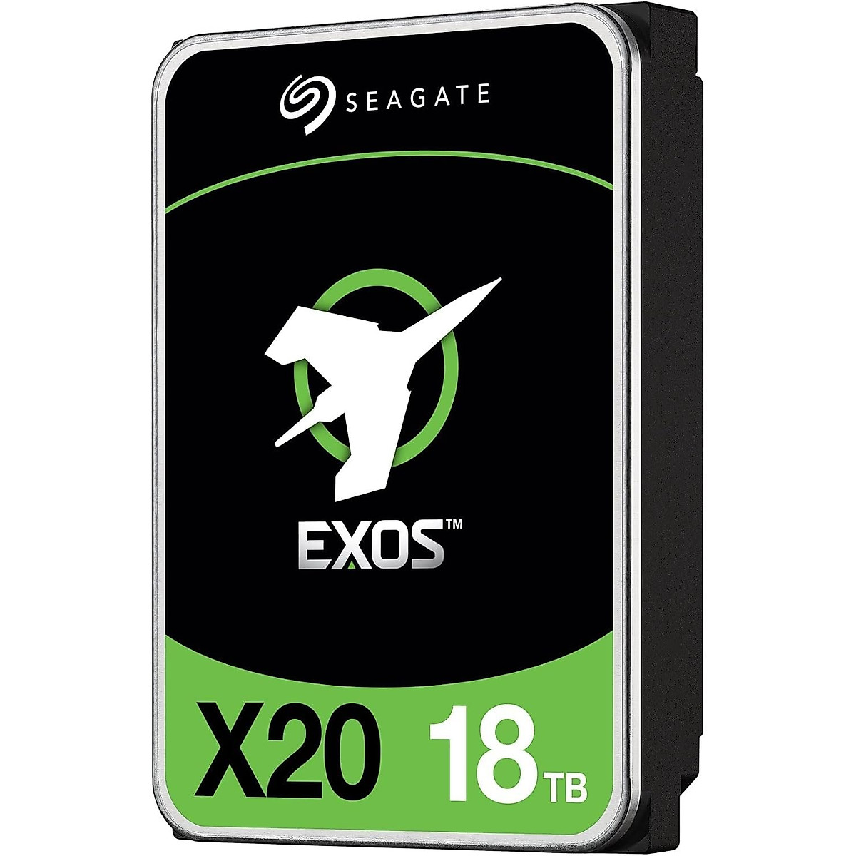 Seagate ST18000NM003D 18TB Exos X20 SATA Hard Drive, 3.5" HDD, SATA 6Gb/s, 7200rpm, 256MB Cache, 512E, 4.16ms, NCQ
