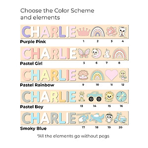 Personalized Wooden Name Puzzle With Pegs For Baby, Easter Gift for Kids, Unique Christmas Gift, 1st Birthday Present, Baby Shower, Nursery Decor, Montessori Wooden Toys, Toddler Gift