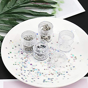 SING F LTD 2pcs Embroidery Diamond Storage Box Small Beads Diamond Containers with 60pcs Pot Jars Screw-Top Lids for Jewelry DIY Art Craft Rhinestones Sewing