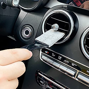 FineGood 2 Pcs Double Head Car Detailing Brushes, Car Brushes Soft Car Cleaning Kit Brush Interior Car Cleaner Detail Brushes for Car Clean