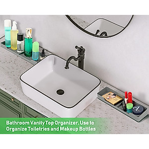 Gtonksye Stove Top Shelf, 30 Inch Spice Organizer, Oven Rack with Magnetic Silicone Material, for Kitchen Stove Top Organizer Spice and Seasoning Bottles (Dark Gray)