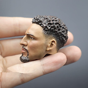 1/6 Scale European Strong Man Head Sculpt Carved for 12inch Male Soldier Action Figure Body Collectible (E)