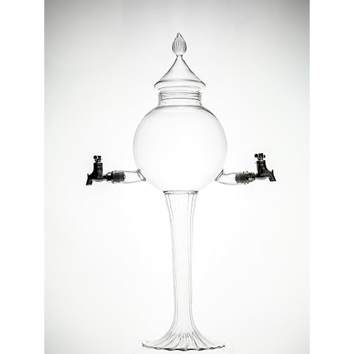 Absinthe Set - Glass Pearl Bubble Fountain Dripper with 2 Spouts, Absinthe Dripper Set, Complete with 2 Reservoir Pontarlier Glasses and Sugar Spoon Set