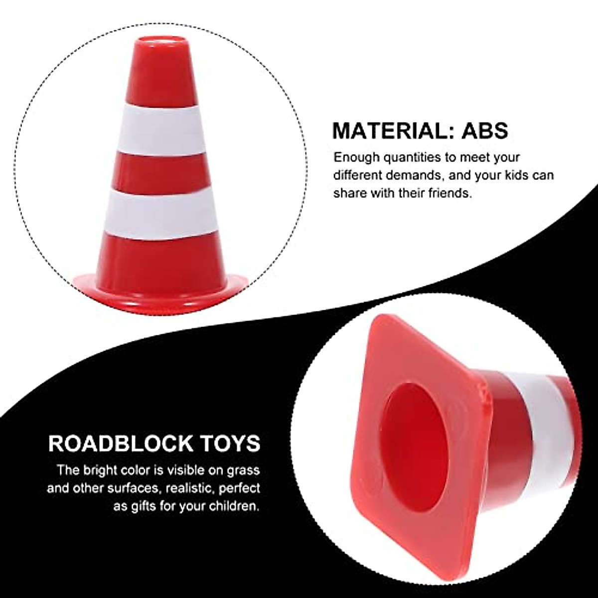 ibasenice 40pcs Table Decoration Boys Play Early Barricade Prop Girls Cognitive Favors Signs Road Barrier Toys Cones Pretend Miniature Toy Teaching Activity Cones- for Photo Landscape Aids