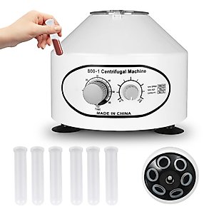 NORJIN Electric Lab Laboratory Centrifuge Machine with Speed Control and Timer, Lab Benchtop Centrifuges AC 110V Capacity 6 x 20ml Max 4000 RPM