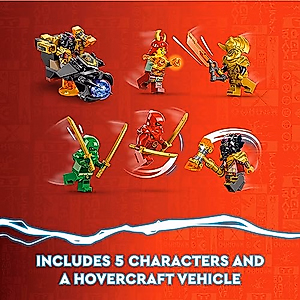 LEGO NINJAGO Heatwave Transforming Lava Dragon 71793 Building Toy Set, Features a Ninja Dragon, a Hovercraft Vehicle and 5 Minifigures, Lava Dragon Toy for Kids Ages 8+ Who Love Ninja Adventures