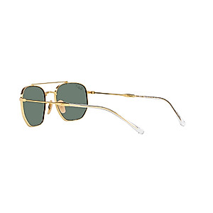 Ray-Ban RB3707 Square Sunglasses, Gold/Polarized Grey, 54 mm