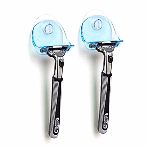 Suction Cup Razor Holder for Shower Wall - 2Pcs Razor Hooks for Shower Wall - Bathroom Shaver Holder for Shower Hooks for Wall Men Razor Shower Holder - Women Shower Razor Holder Suction Cup