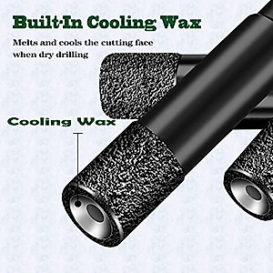 JOERIC Black 1/4" Dry Diamond Drill Bits Set, 11 PCS 6mm Diamond Core Drill Bit with Storage Bottle for Granite Marble Tile Ceramic Stone Glass Hard Materials (Not for Wood)