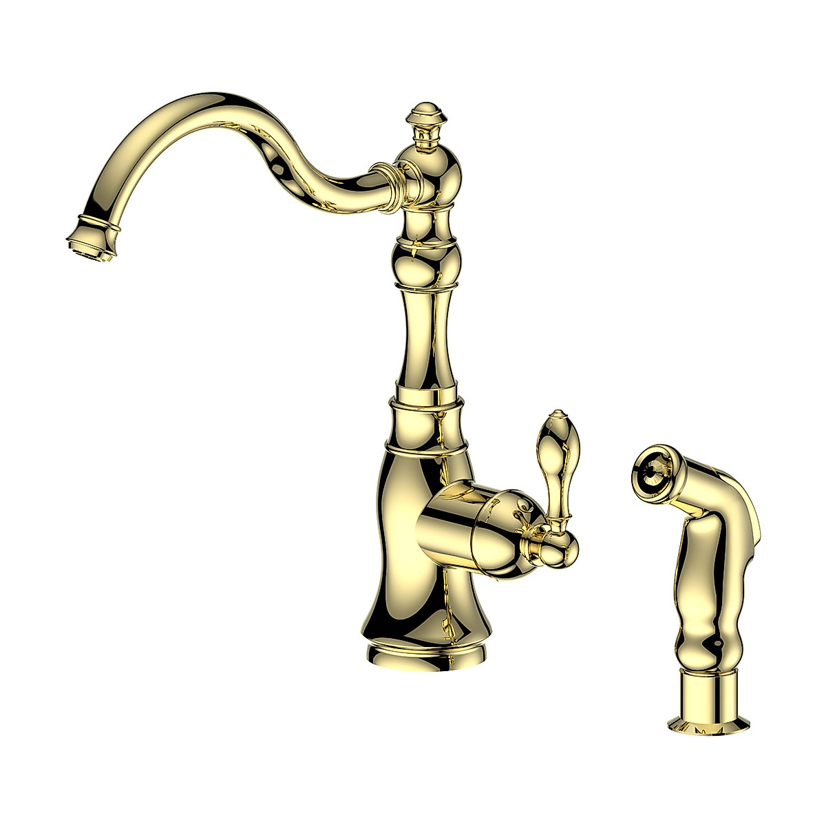 ZLINE Autograph Edition Rembrandt Kitchen Faucet in Polished Gold (REM-KF-PG)