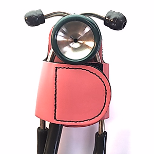 The Original BATCLIP (PINK) – Premium Leather Handmade Clip-On Stethoscope Hip Holder; No More Neck Carrying, Loss, or Misplacement. Proudly Carry Your High-End Stethoscope with Taste and Style.