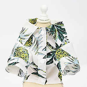Pet Clothes for Large Dogs Pet Summer T Shirts Hawaii Style Floral Cat Shirt Hawaiian Printed Pet T Shirts Breathable Beach Seaside Puppy Shirt Sweatshirt