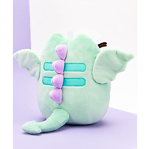 GUND Pusheen The Cat Grumpy Dragonsheen Plush, Dragon Stuffed Animal for Ages 8 and Up, Green/Purple, 9”