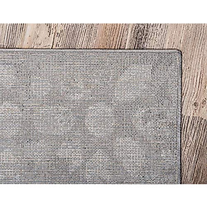 Unique Loom Sofia Collection Area Rug - Larvotto (6' 1" Square, Dark Gray/ Ivory)