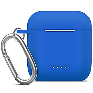 MOLOVA Protective Silicone Case Compatible with Tozo t6, Front LED Visible, Premium Accessory Shockproof tozo t6 Case Cover with Keychain. (Blue)