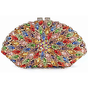 MOSSMON Crystal Evening Clutch Purses Formal Bride Wedding Party Evening Bag for Women