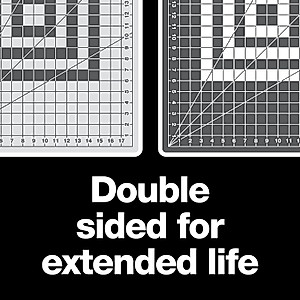 Fiskars 12-83717097J Self Healing Rotary Cutting Mat, 18x24, Gray