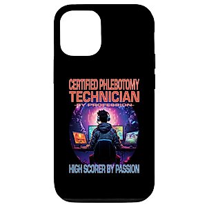 iPhone 14 Pro Certified Phlebotomy Technician Funny Gamer - Fun Pun Gaming Case