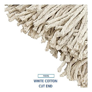 Boardwalk BWK216CCT 16 oz. Cotton Premium Cut-End Wet Mop Heads - White (12/Carton)