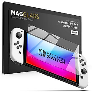 magglass Screen Protector Compatible with Nintendo Switch OLED (2021) UHD Tempered Glass Guard