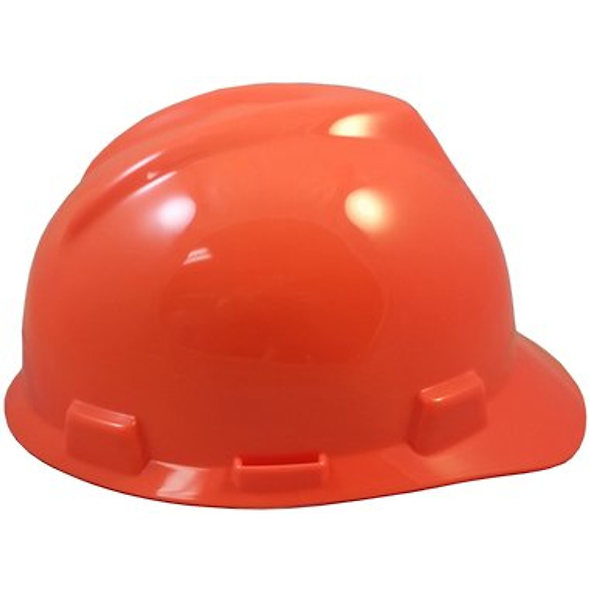 MSA V Cap Style Hard Hats w/FasTrac III Suspensions and Handy Tote Bag - Hi Viz Orange
