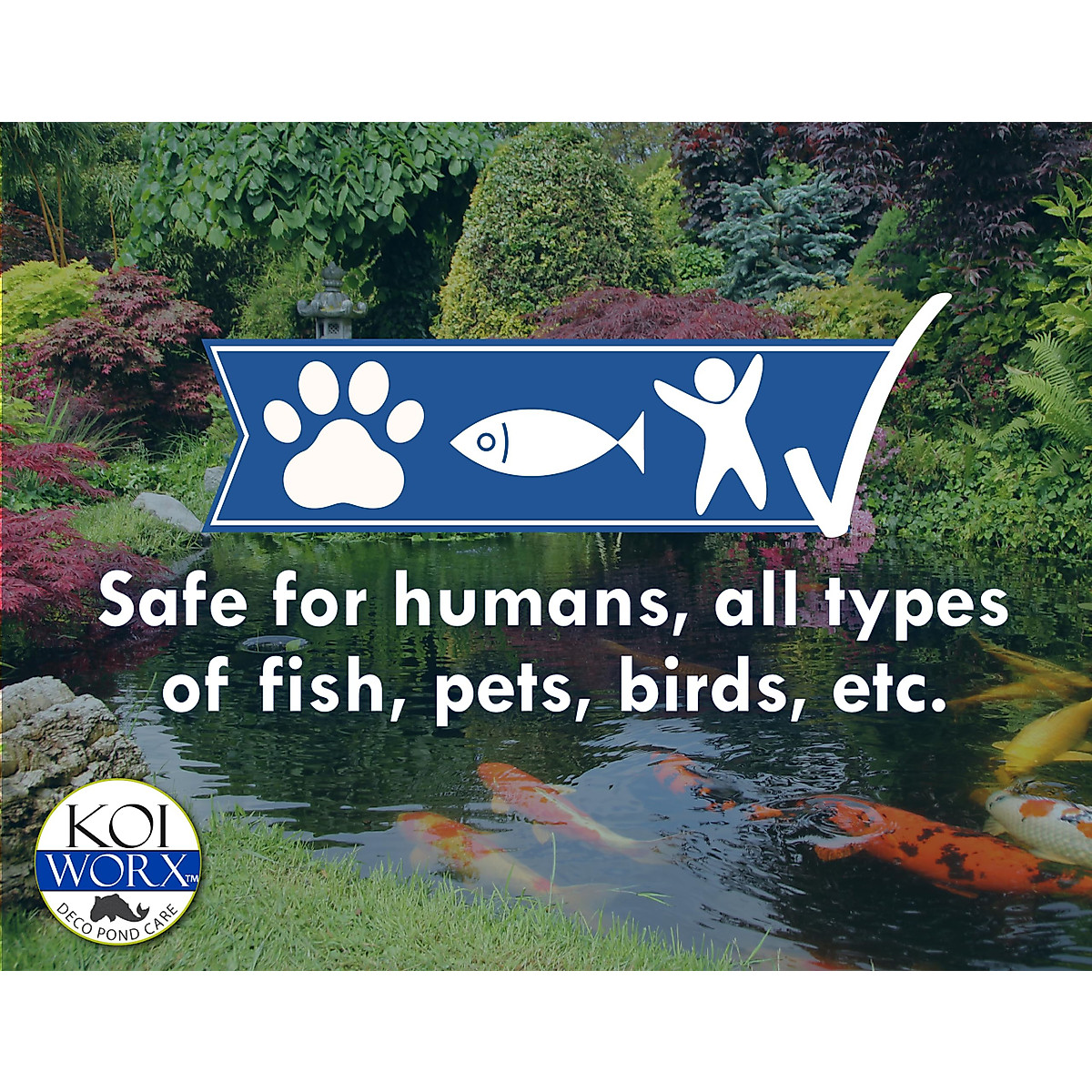 Sanco Industries KoiWorx Blue Dye - Ornamental and Decorative Pond Dye, Water Features and Fountains, Safe for Koi - 1 Quart