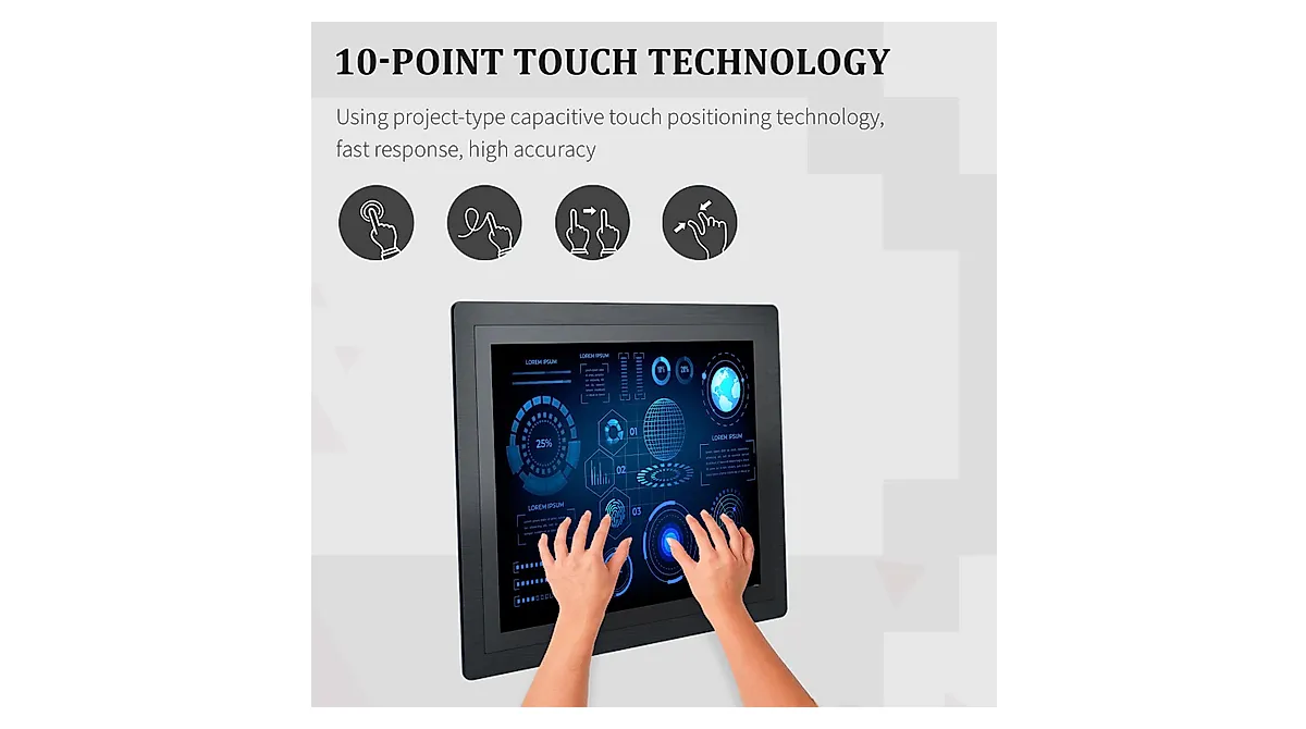 TouchWo 15 inch Industrial Embedded Touch Panel PC, Android All in One ...