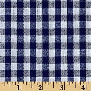 Gingham 1/4" (Inch) Checkered Poly Cotton Fabric by The Yard, 58”/60”, (Yellow/White)