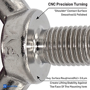 Stainless Steel Machinery Shoulder Lifting Eye Bolt (M12, 2 Items)