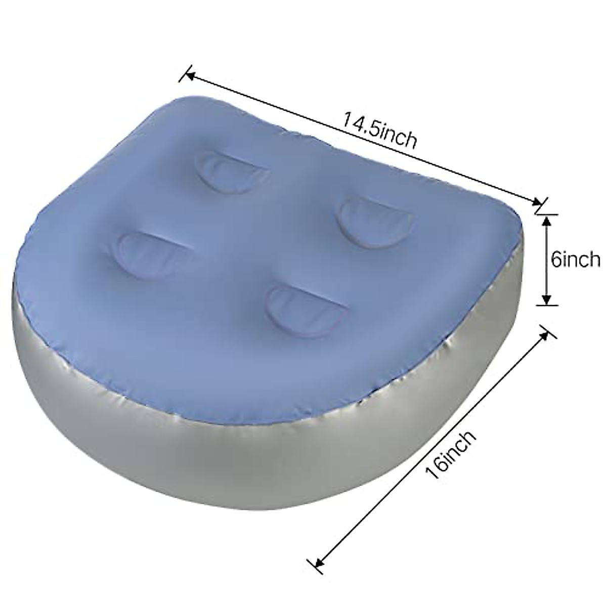 Merkisa Hot Tub Seat, Inflatable Hot Tub Seat with 4 Suction Cups, and Durable Hot Tub Seats for Inflatable Hot Tub & Spa (Navy)