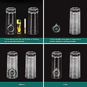 OVICISK Necklace Air Purifier, Personal Air Purifier 2 Pack, USB Rechargeable Travel Size Air Purifier, Portable Wearable Air Purifier for Home, Kids, Adults, Office, Smell-Black