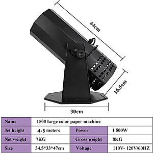 Epidioxi Confetti Launcher Professional confetti shooter wireless remote for Special Event, Parties, Club, Wedding, Concerts (without lights)